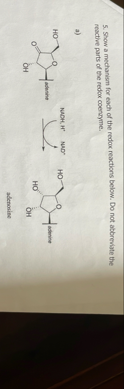 Show a mechanism for each of the redox reactions | Chegg.com
