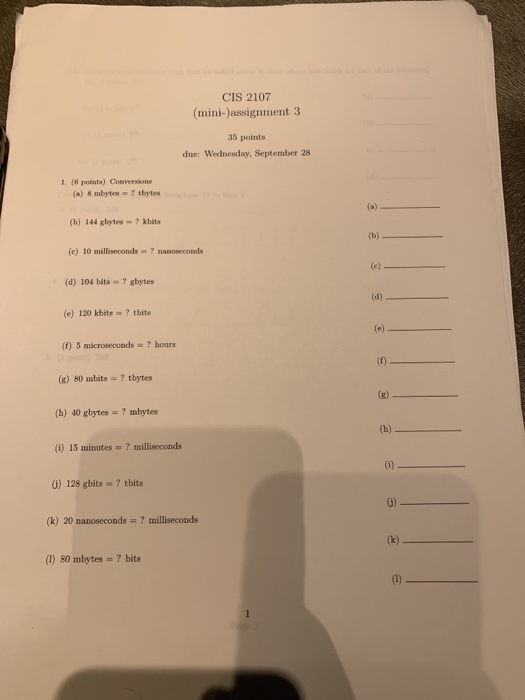 Solved CIS 2107 (mini-)assignment 3 35 points due: | Chegg.com