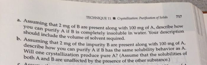 Solved TECHNIQUE 11 Crystallization: Purification of Solids | Chegg.com