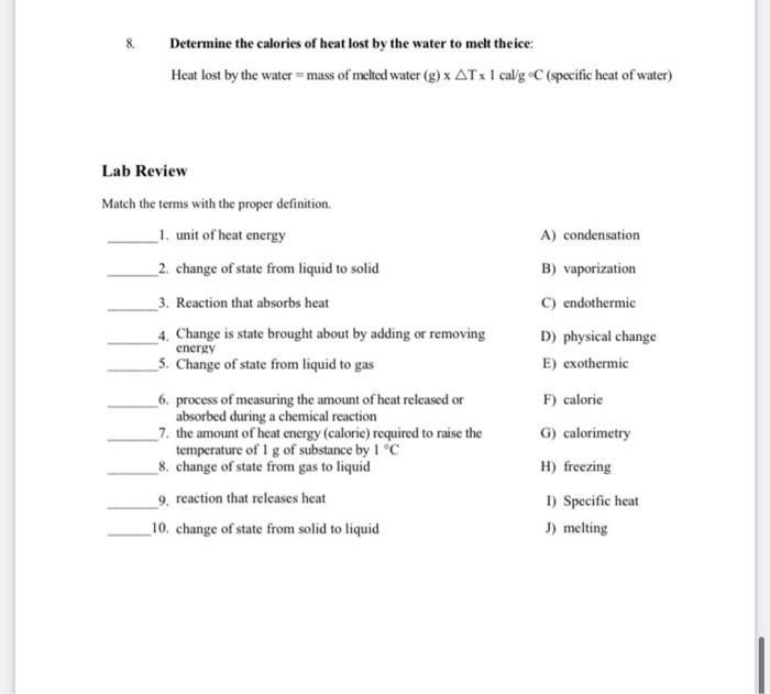Solved EXERCISE 4: Calorimetry In this experiment we | Chegg.com