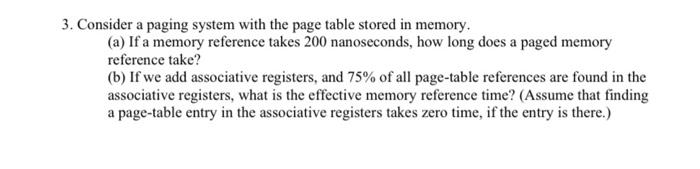 Solved 3. Consider a paging system with the page table | Chegg.com