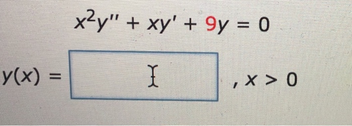 Solved Solve the given differential equation. x2y" + xy' + | Chegg.com