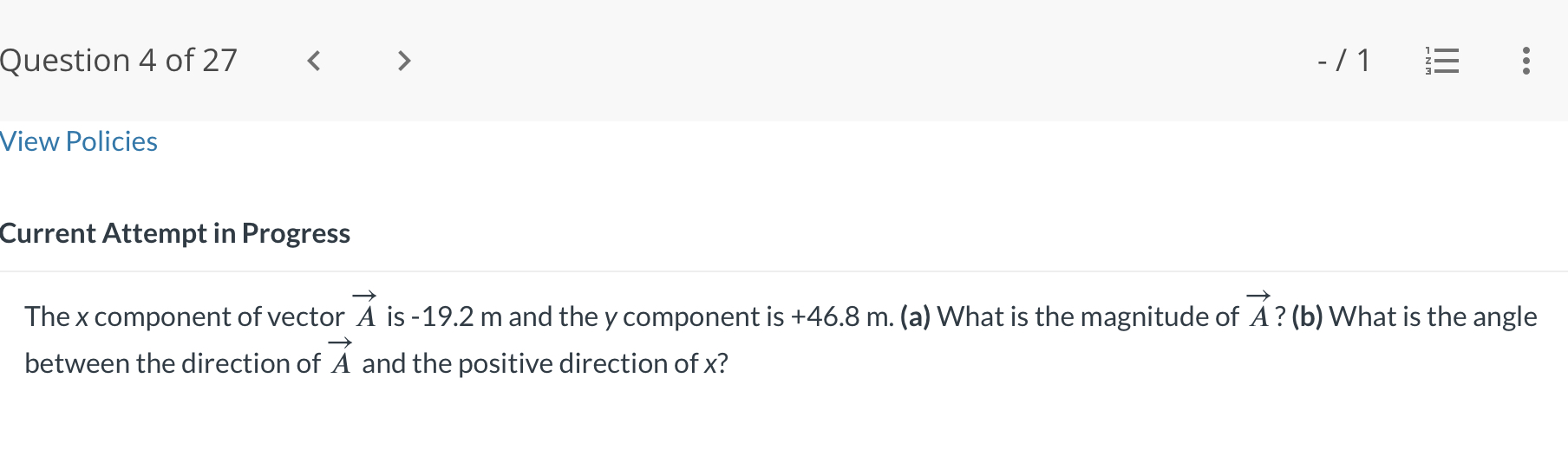 Solved View PoliciesCurrent Attempt in ProgressThe x | Chegg.com
