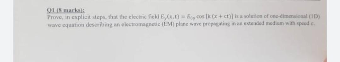 Solved Q1 (8 marks): Prove, in explicit steps, that the | Chegg.com
