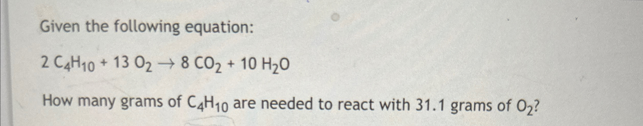 Solved Given the following | Chegg.com