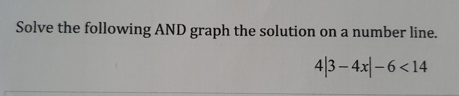 Solved Solve the following AND graph the solution on a | Chegg.com