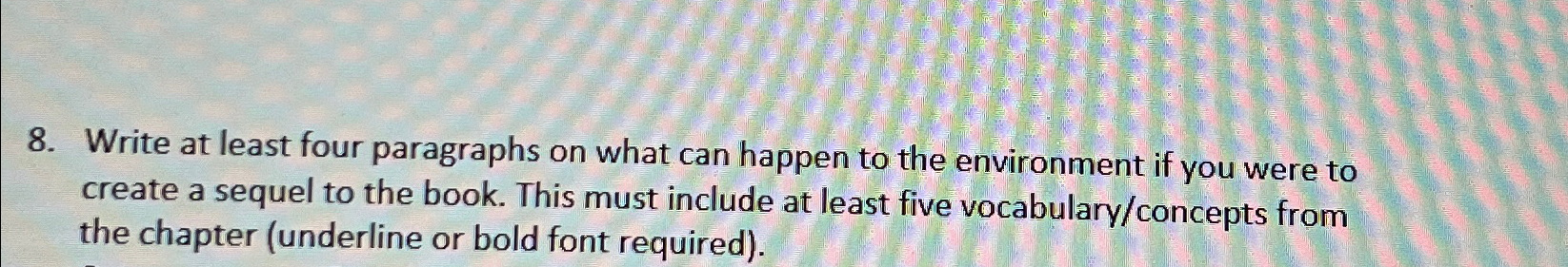 Solved Write at least four paragraphs on what can happen to | Chegg.com