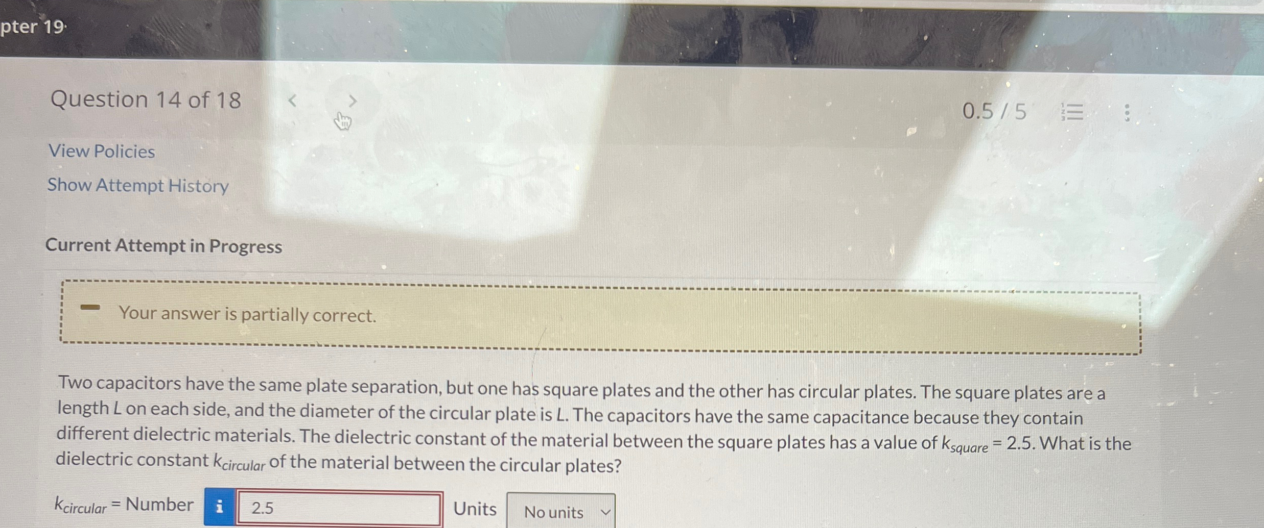 Solved pter 19 .Question 14 ﻿of 180.55View PoliciesShow | Chegg.com