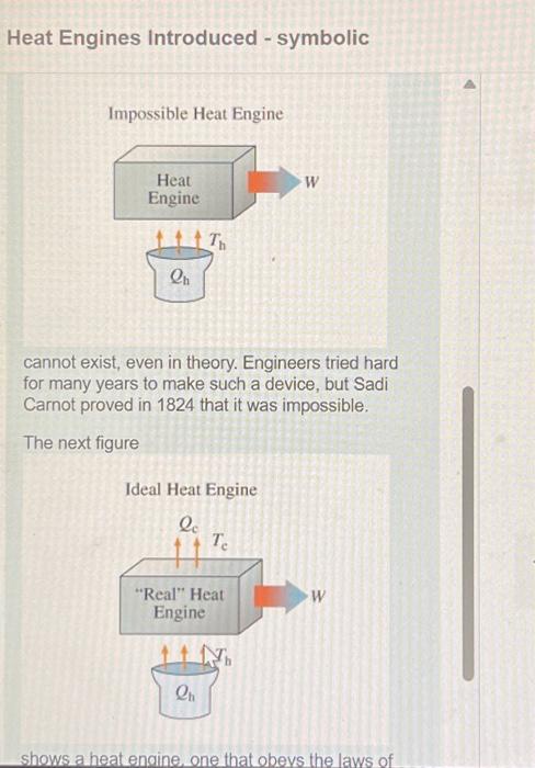 Solved Heat Engines Introduced - symbolic Learning Goal: To | Chegg.com