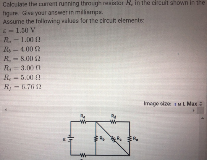 Solved Calculate the current running through resistor Rc in | Chegg.com