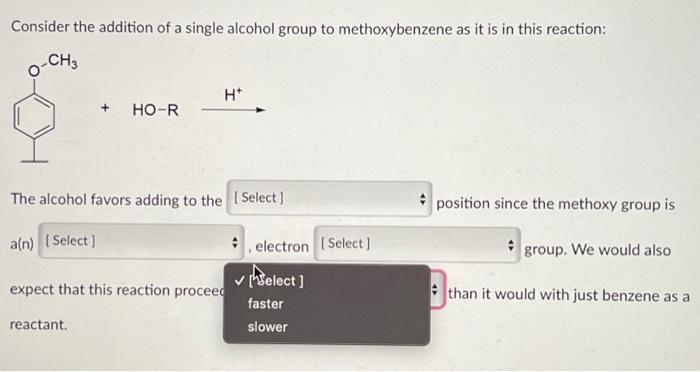 Solved Consider the addition of a single alcohol group to | Chegg.com
