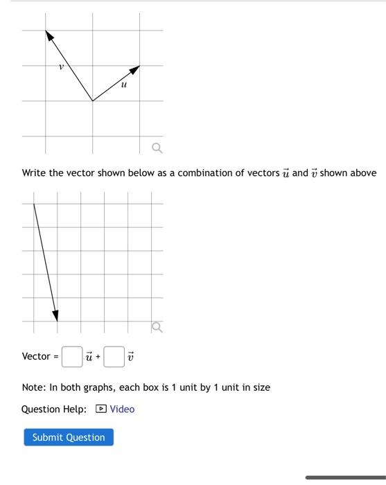 Solved Write the vector shown below as a combination of | Chegg.com