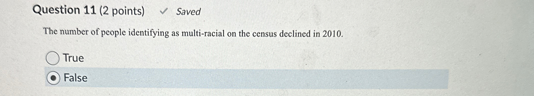 Solved Question 11 (2 ﻿points) ﻿SavedThe number of people | Chegg.com