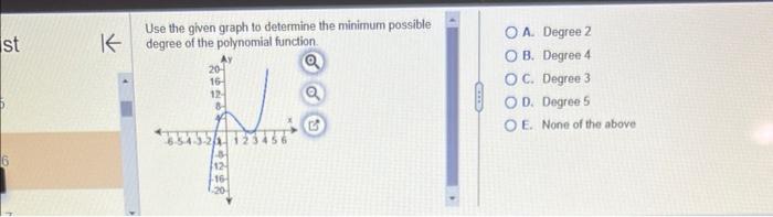 Solved Use the given graph to determine the minimum possible | Chegg.com
