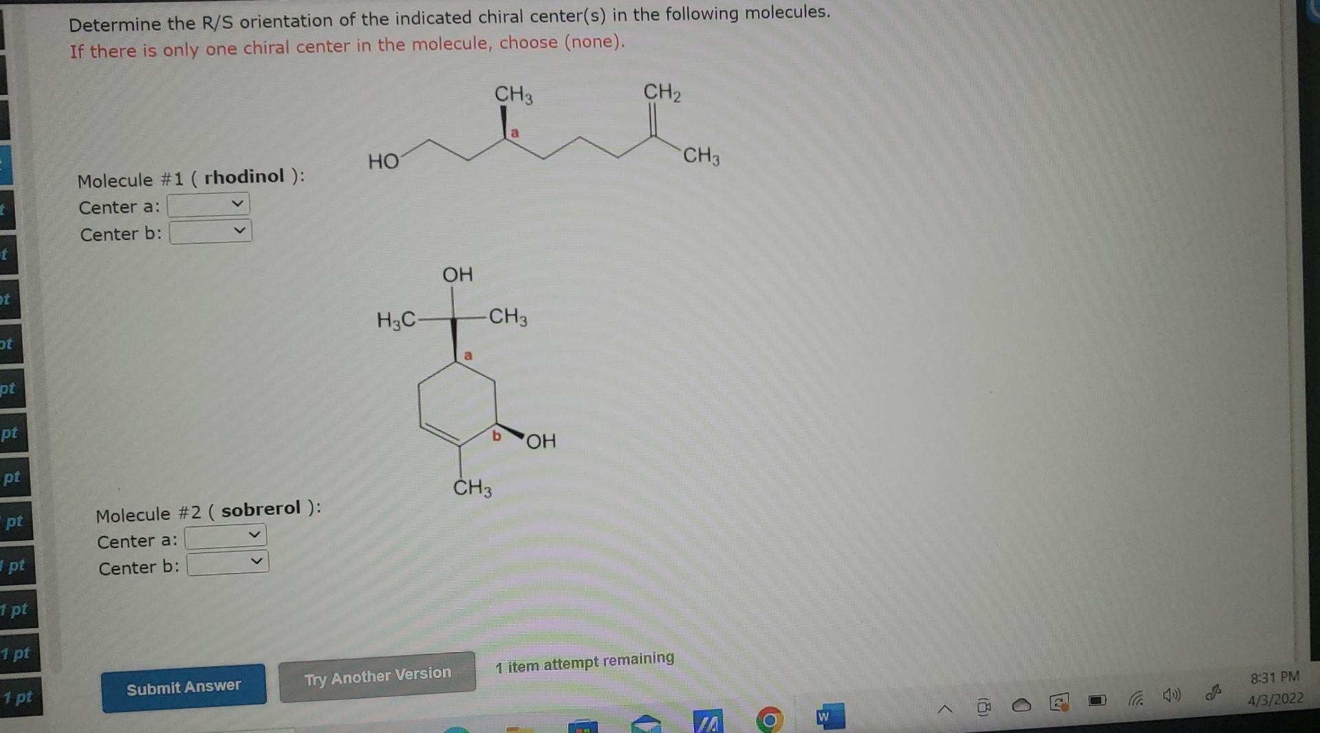 Solved (References] Shown are two stereo representations of | Chegg.com