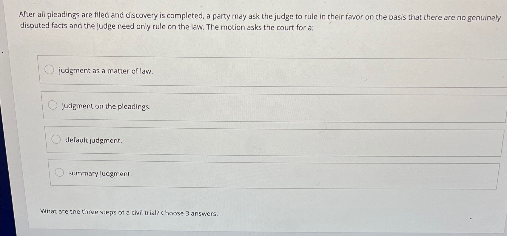 Solved After all pleadings are filed and discovery is | Chegg.com