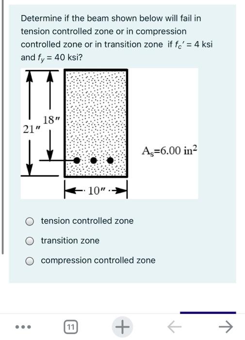 Solved Determine if the beam shown below will fail in | Chegg.com