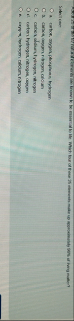 Solved About 0 ﻿or the 92 ﻿nalural elements are known to be | Chegg.com