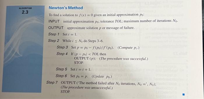 Solved Use The Given Alg On Matlab Send The Matlab Output 3185