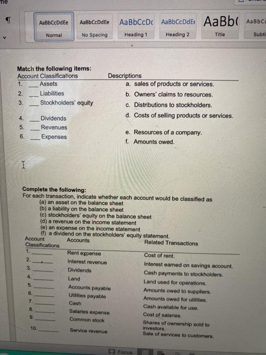 Solved ne 1 AaBbCcDdEe AaBbCcDdEe AaBbCcDc AaBbCcDdEt AaBb | Chegg.com
