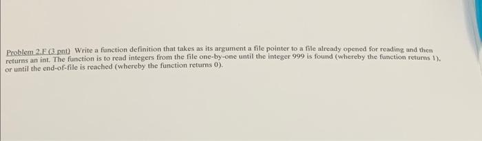 Solved Problem 2 F 3 Pnt Write A Function Definition That 6415