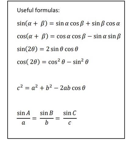 Solved Find all possible values for 𝜃using formulas | Chegg.com