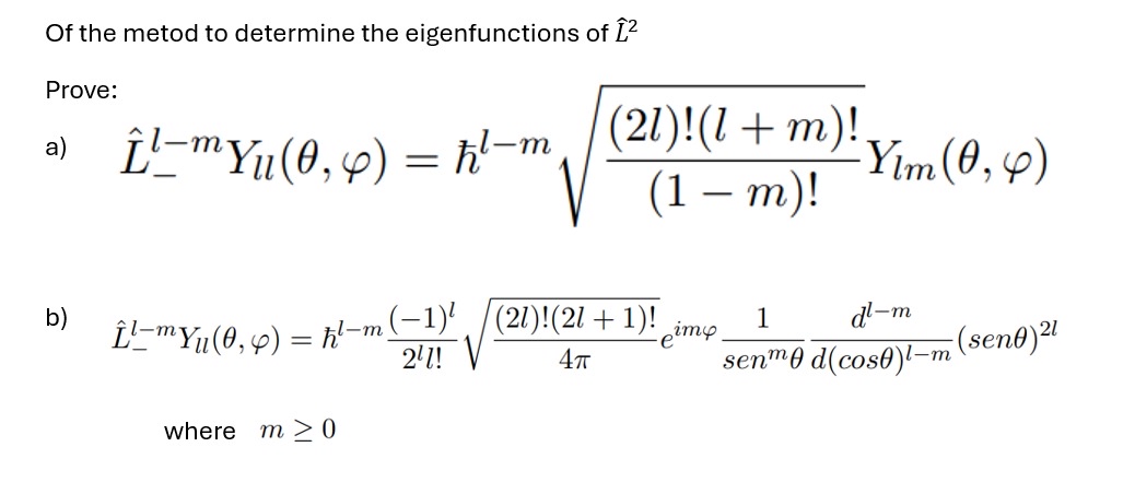 Of the metod to determine the eigenfunctions of | Chegg.com