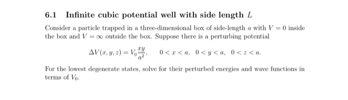 use non degenerate perturbation theory. answer | Chegg.com