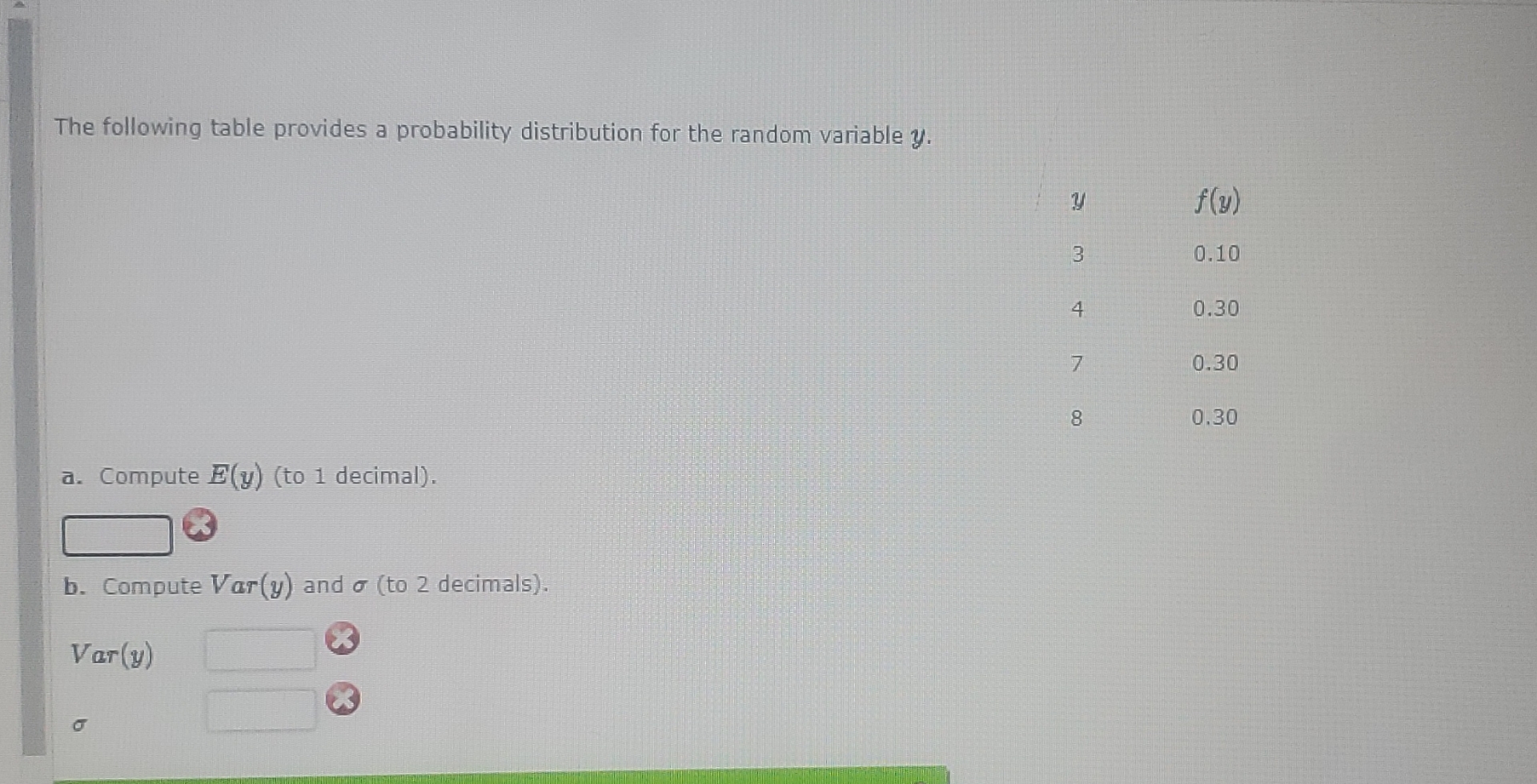 Solved The following table provides a probability | Chegg.com