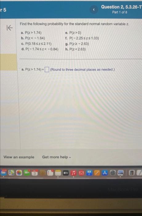 Solved find the following probability for fhe standard | Chegg.com