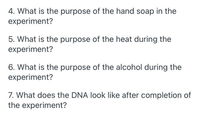 Solved DNA Extraction of Peas Procedures: 1. In a medicine | Chegg.com