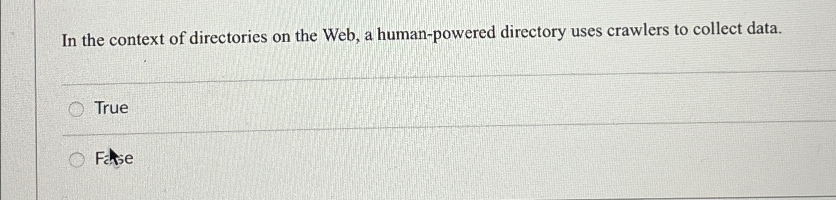 Solved In the context of directories on the Web, a | Chegg.com