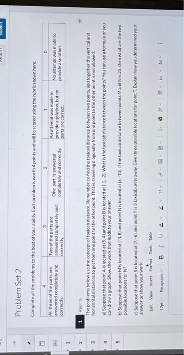 Solved D B D 3 →1 4 1 1 2 3 4 5 1 Problem Set 2 Complete all | Chegg.com