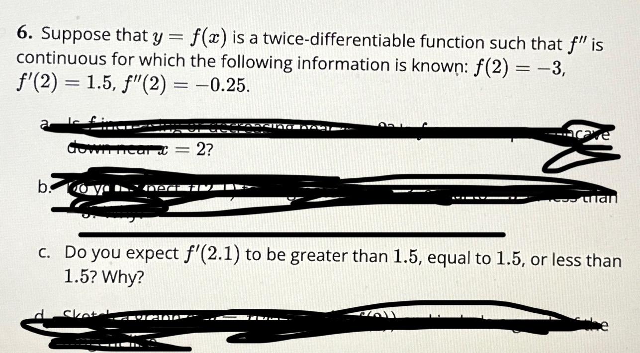 Solved Suppose that y=f(x) ﻿is a twice-differentiable | Chegg.com