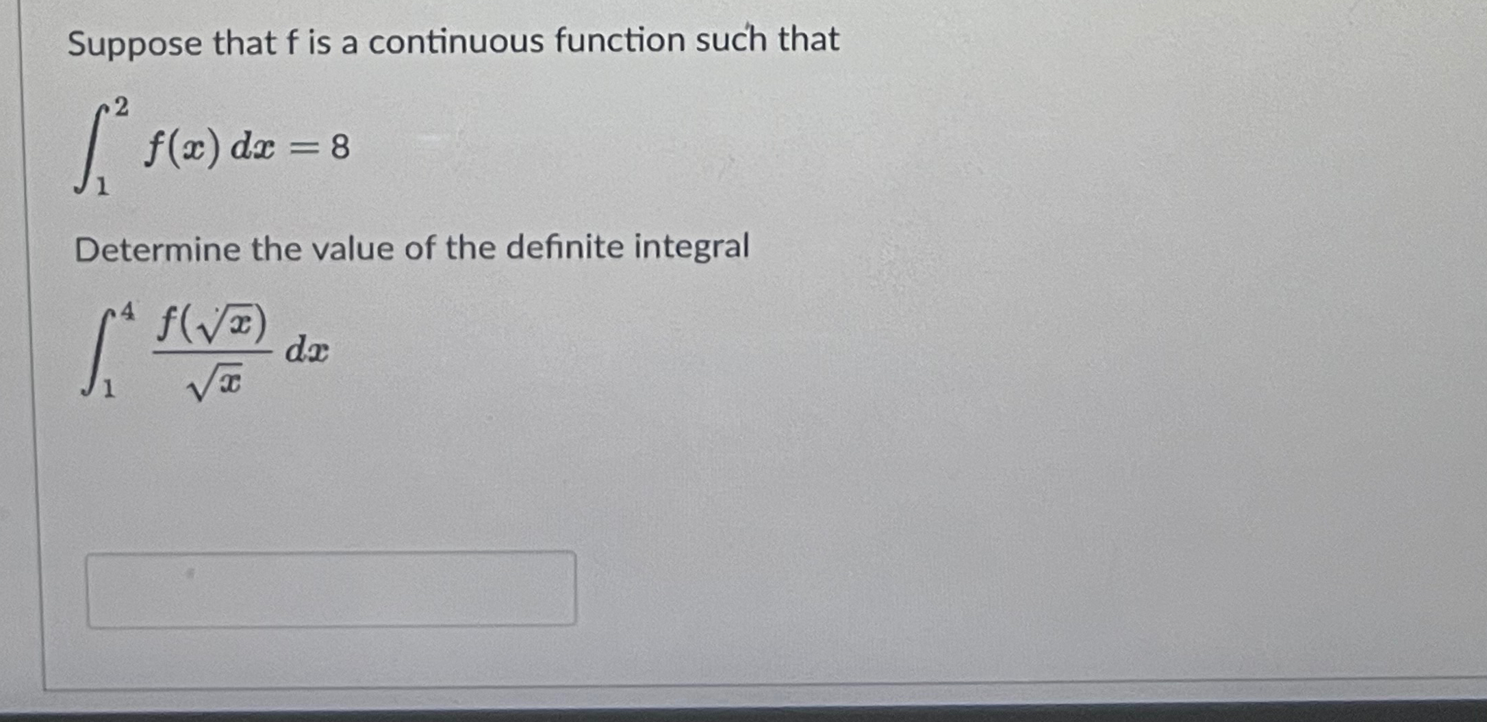Solved Suppose that f ﻿is a continuous function such | Chegg.com