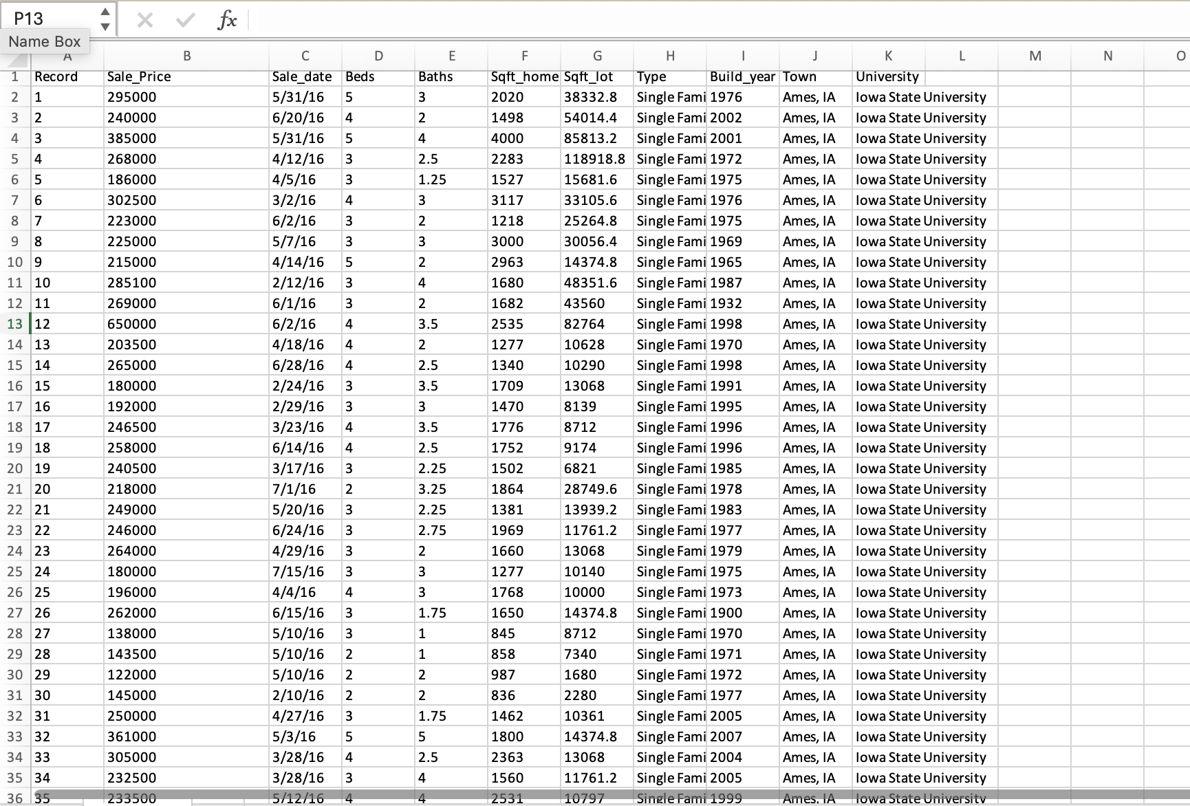 Excel data files attached Housing Price The Housing | Chegg.com