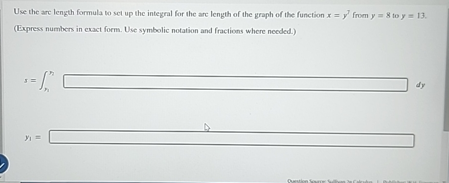 Solved Use the are length formula to set up the integral for | Chegg.com