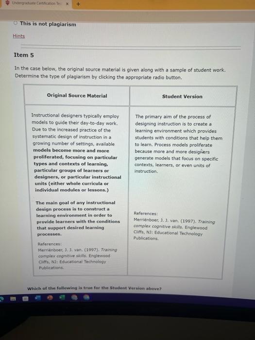 Iu plagiarism test. 1-10, which of the following is | Chegg.com