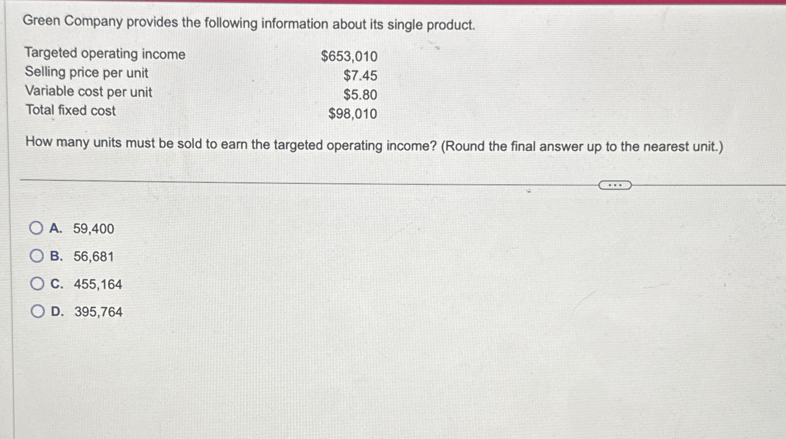 Solved Green Company provides the following information | Chegg.com