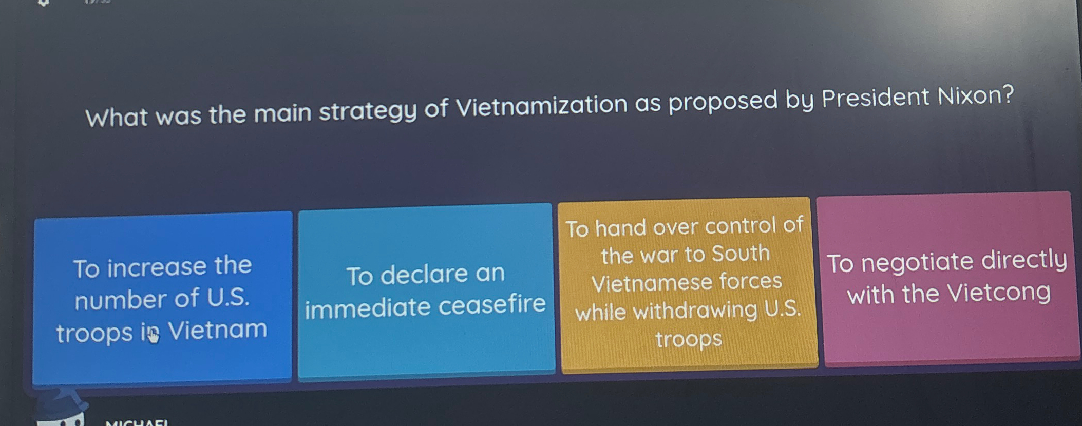 Solved What was the main strategy of Vietnamization as | Chegg.com