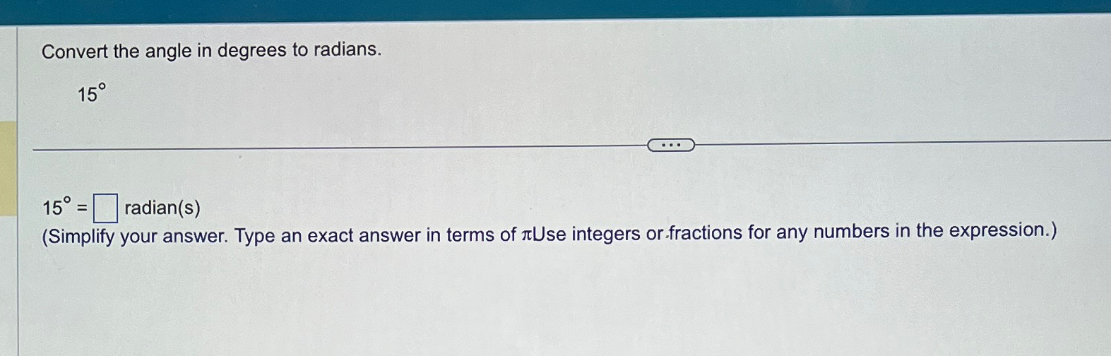 Convert the angle in degrees to | Chegg.com