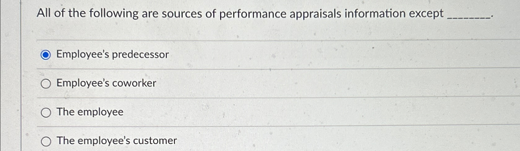 Solved All of the following are sources of performance | Chegg.com