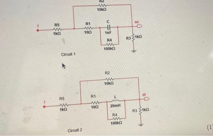 Solved 1. Predict the behavior of the circuits given below | Chegg.com