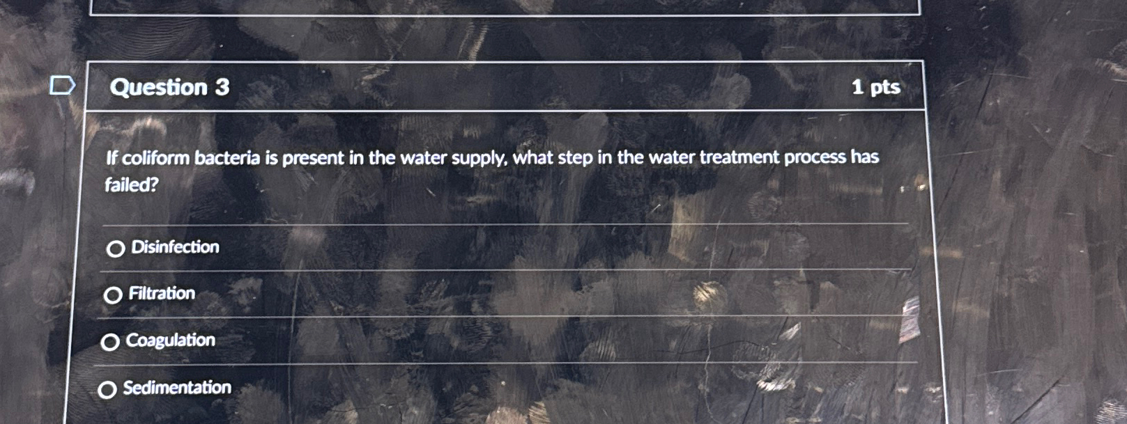 Solved Question 31 ﻿ptsIf colform bacteria is present in the | Chegg.com