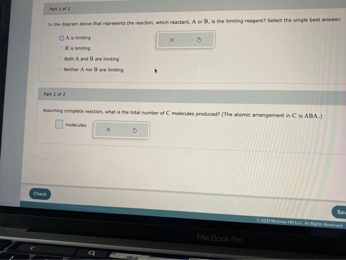 Solved Consider The Reaction 2a B C А B Part 1 Of 2 In