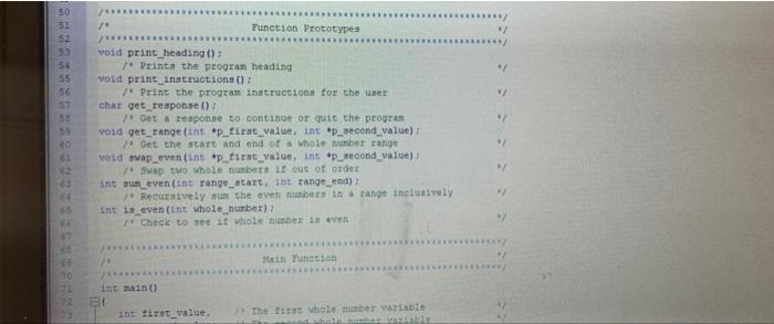 Solved Weite A C Program To Sum All Even Numbers Recursively 2424