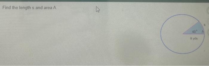 Solved Find the length s and area A | Chegg.com