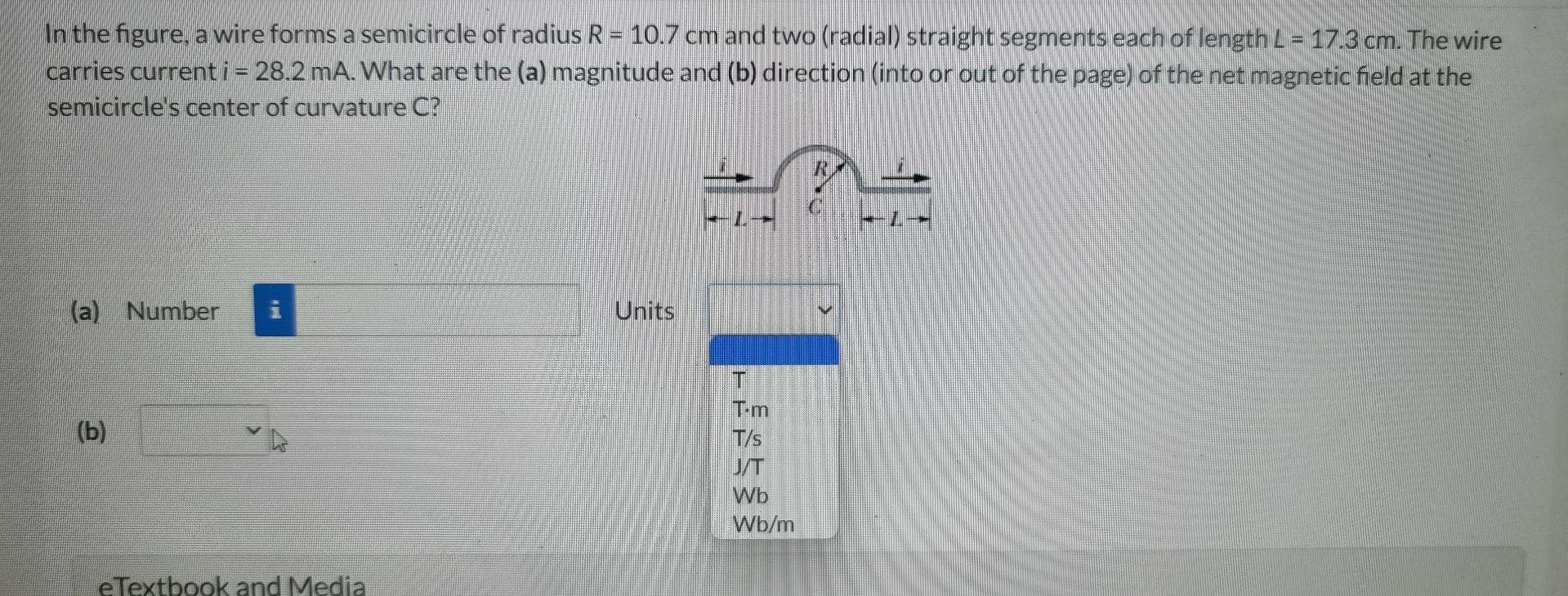 Solved In the figure, a wire forms a semicircle of radius R | Chegg.com