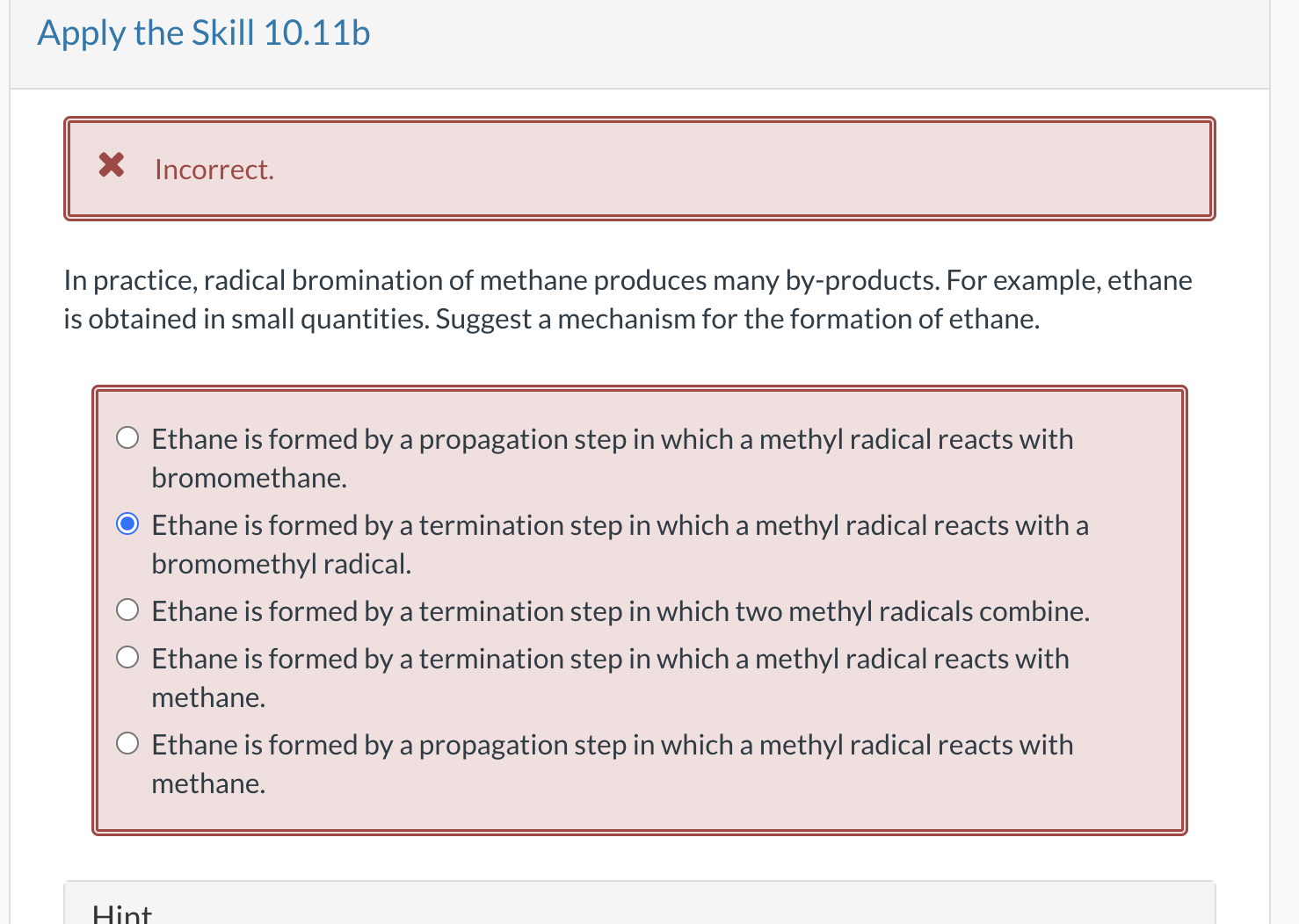 Solved Apply the Skill 10.11bX Incorrect.In practice, | Chegg.com