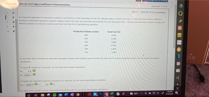 Solved Out Exercise 14.21 Algo (Coefficient of Determination | Chegg.com